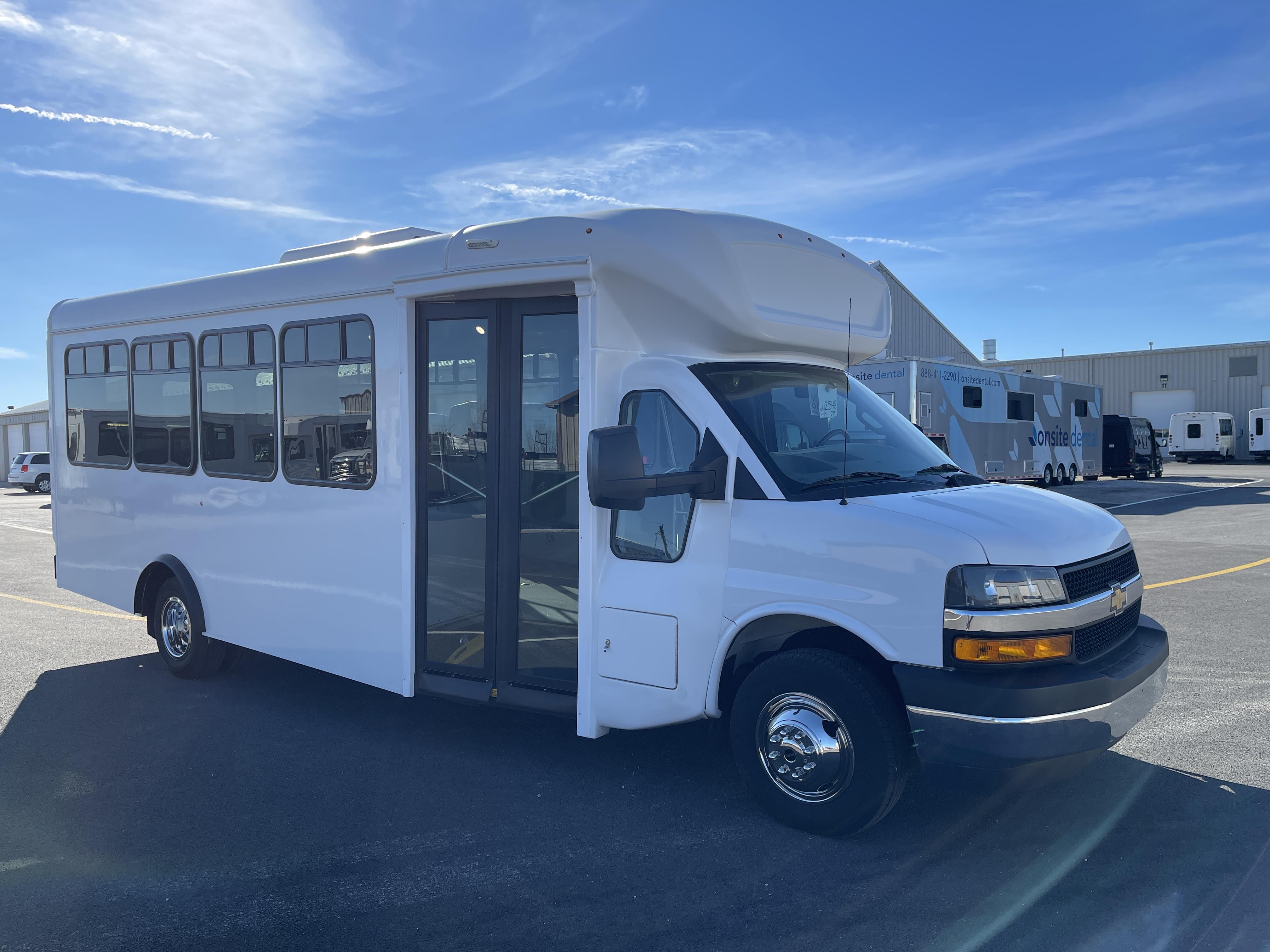 2021 Arboc Chevrolet Express 4500 16 Passenger and 2 Wheelchair Shuttle Bus