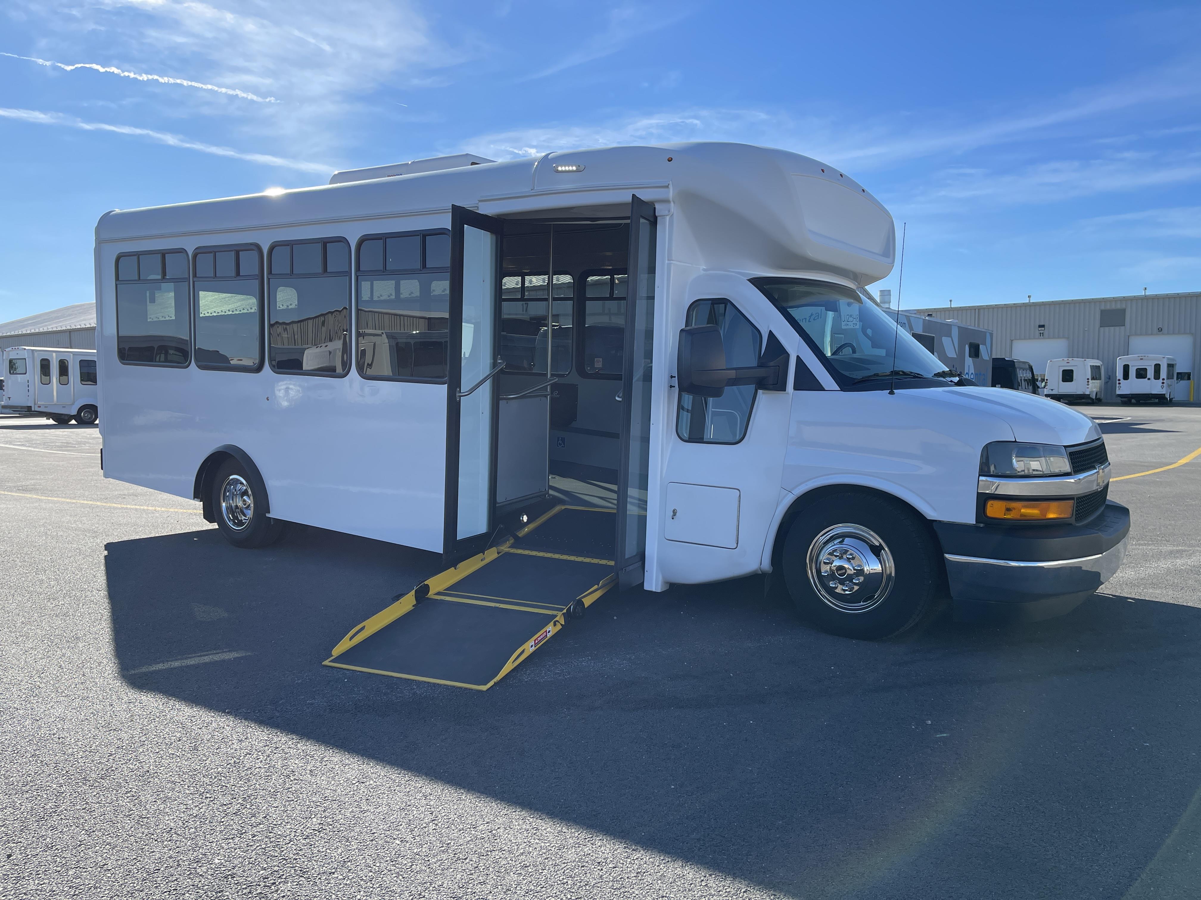 2021 Arboc Chevrolet Express 4500 16 Passenger and 2 Wheelchair Shuttle Bus